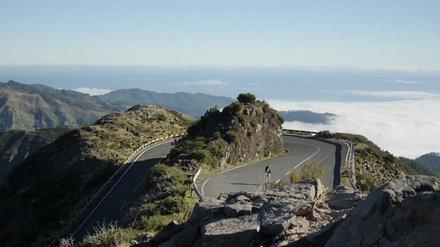 Running up a road on a mountain - Free Stock Video Footage | Coverr