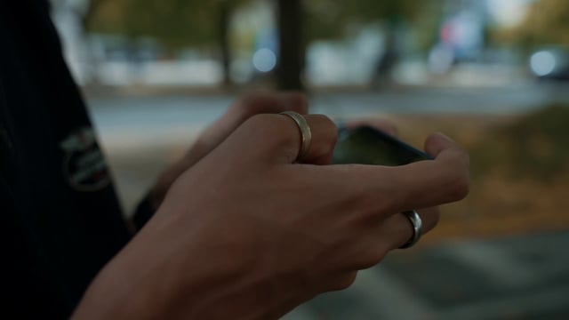 Close-up of a man using a smartphone - Free Stock Video Footage | Coverr