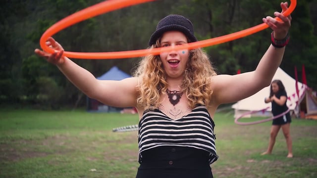 Woman using a hula hoop - Free Stock Video Footage | Coverr