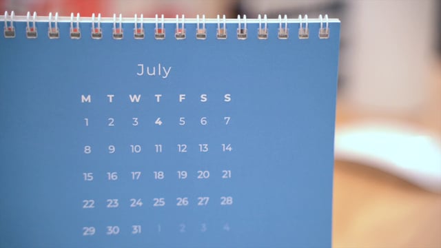 July calendar - Free Stock Video Footage | Coverr